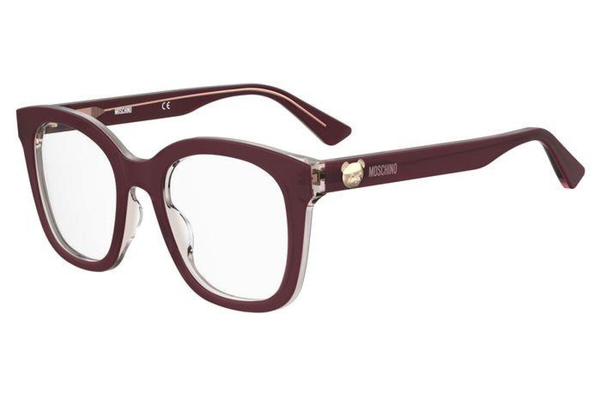 Moschino MOS630 Burgundy Teddy Logo Eyeglasses Frames – Designer Daydream